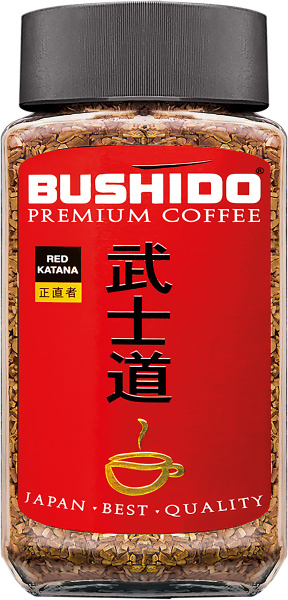Кофе растворимый BUSHIDO Red Katana сублимированный, ст/б, 100г купить ...