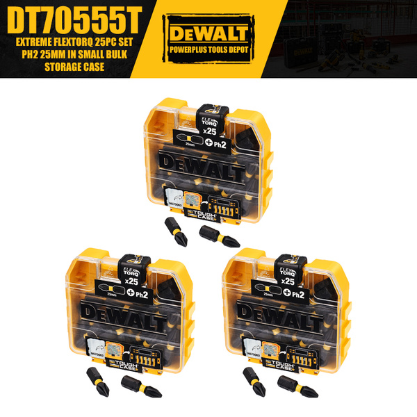 DEWALT DT70555T Набор Extreme FLEXTORQ 25шт PH2 25мм в маленьком кейсе ...