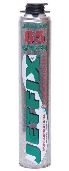 Монтажная пена JETFIX 65 GREEN 800 мл всесезонная купить на OZON по низкой цене (2066779434)