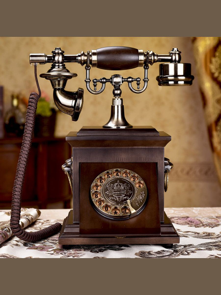 Европейский винтажный проводной телефон, простое домашнее использование ...