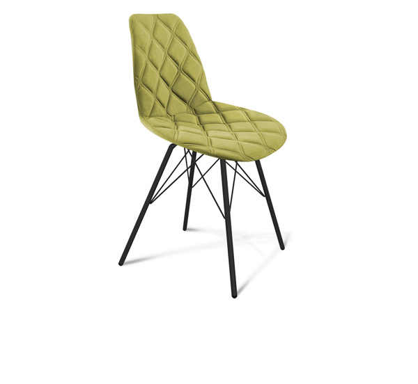 Стулья мягкие, со спинкой, на металлическом каркасе, для кухни, комплект 2 шт., фисташковый ...