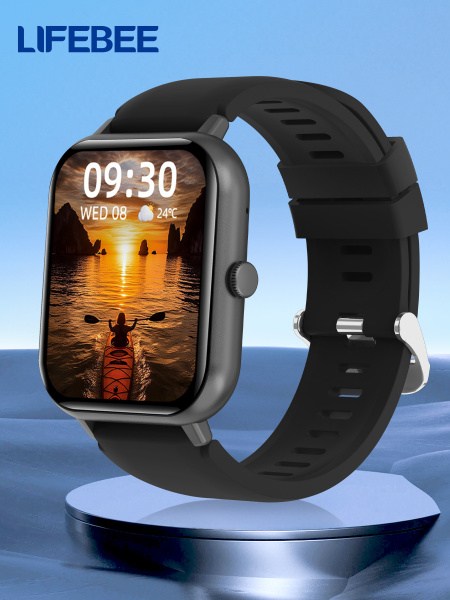 LifeBee Умные часы ZL54, Матовый черный купить на OZON по низкой цене (2033787725)