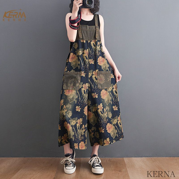 Комбинезон Женский KERNA, размер 48, 50 синяя лазурь На любой сезон джинсовый Вечерний ...