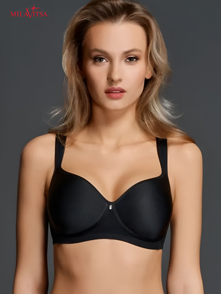 Бюстгальтер Женский Milavitsa высокая закрытая чашка, мягкая чашка без каркаса, размер 75C ...