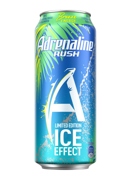 Энергетический напиток Adrenaline Rush Breeze Energy Ice Effect, 449 мл ...
