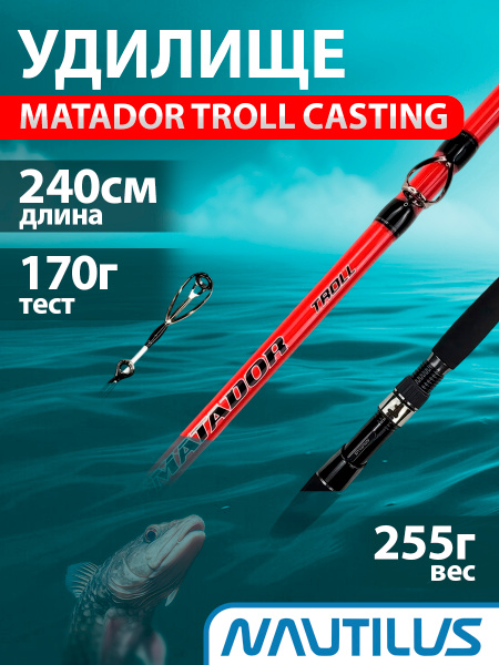 Удилище Nautilus трол. "NAUTILUS" Matador Troll купить c доставкой на ...