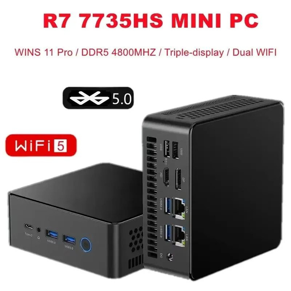 AMD Мини-ПК R7 7735HS (AMD Ryzen 7 7735HS, RAM Отсутствует, SSD 50 ГБ ...