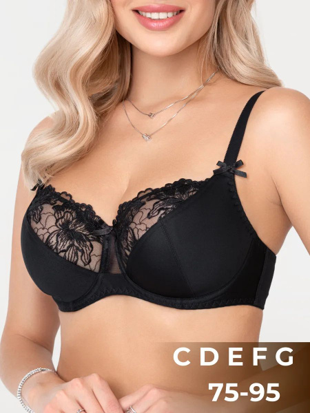 Бюстгальтер Женский Новое время, размер 75G черный Россия купить c доставкой на OZON по низкой ...