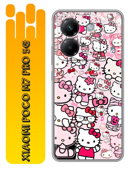 Чехол для Poco M7 Pro 5G Hello Kitty Хеллоу Китти купить на OZON по ...
