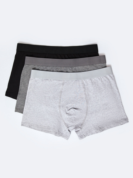 Трусы Мужской Zolla боксеры Хлопок, Эластан серый, размер 52 Китай Повседневный, рост 182-188 ...