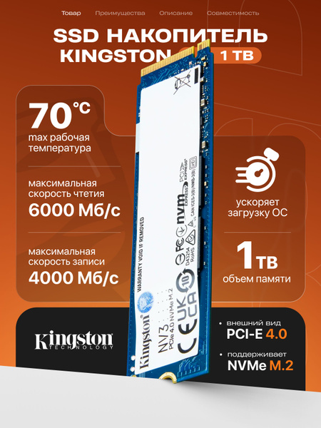 1 ТБ Внутренний SSD-диск TLC 3D NAND 2280 SSD (124-248) купить c доставкой на OZON по низкой ...
