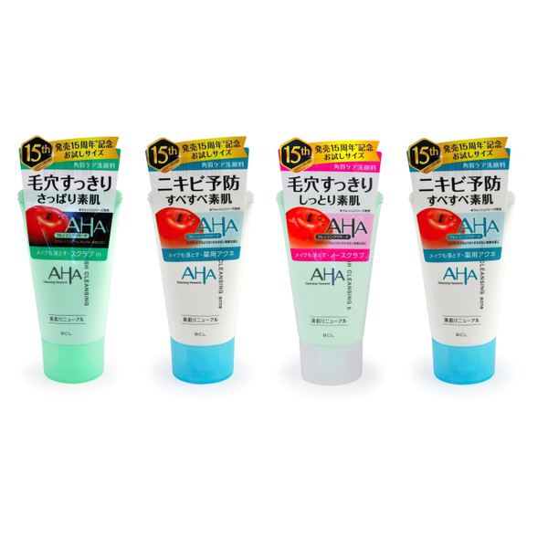 BCL AHA Набор японских пенок для умывания лица с фруктовыми кислотами, 4 шт*30 г, арт 089000 ...