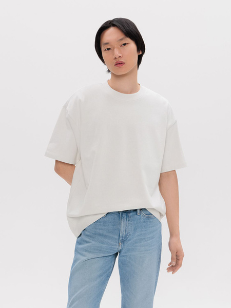 Футболка Мужской HUGO белый, размер 50 Хлопок Повседневный Пакистан ...