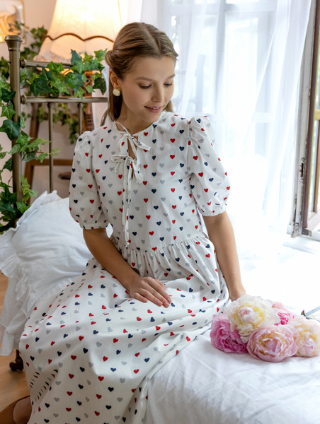 Платье Женский Cher-Neva красный Вечерний/праздничный Короткий Хлопок, размер 42 Завязки ...