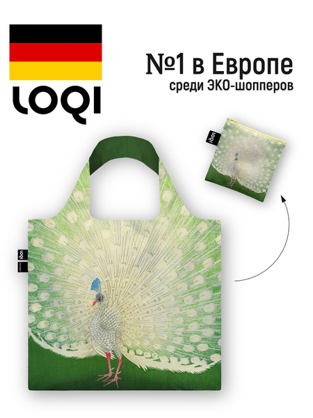 Складная сумка LOQI OHARA KOSON Peacock купить на OZON по низкой цене ...