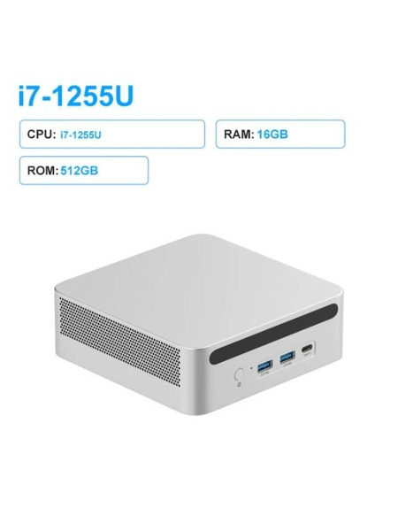 GenMachine MINI PC Мини-ПК (Intel Core i7-1255U, RAM 16 ГБ, SSD 512 ГБ ...