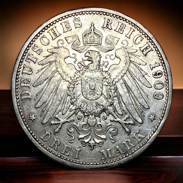 Монета Германия 3 марки 1909 года, G. Фридрих II. Серебро - купить в интернет-магазине OZON с ...