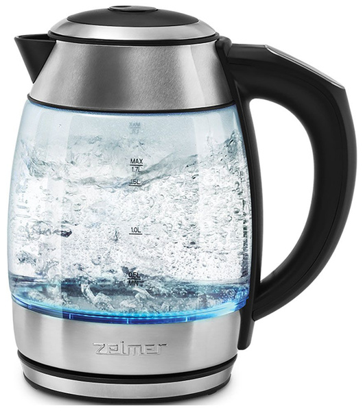 Купить электрический чайник Zelmer ZCK8030 GLASS/INOX, Пластик/стекло ...