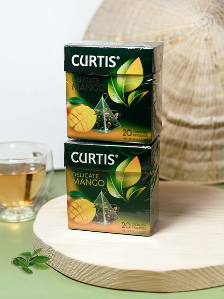 Чай зелёный Curtis Delicate Mango 2 шт. по 20 пир. (04/26)упак №2А ...