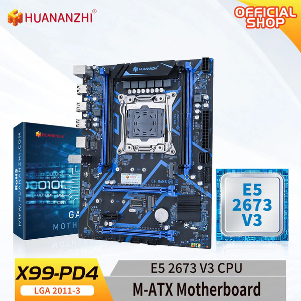 Материнская плата HUANANZHI LGA 2011-3 X99 PD4+E5 2673V3 купить по ...