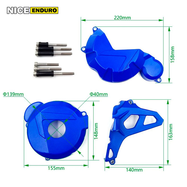 Защита крышек двигателя NICECNC Blue 172fmm купить c доставкой на OZON ...