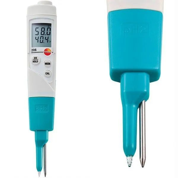 Карманный pH-метр Testo 206 pH2 для полутвердых и вязких веществ ...