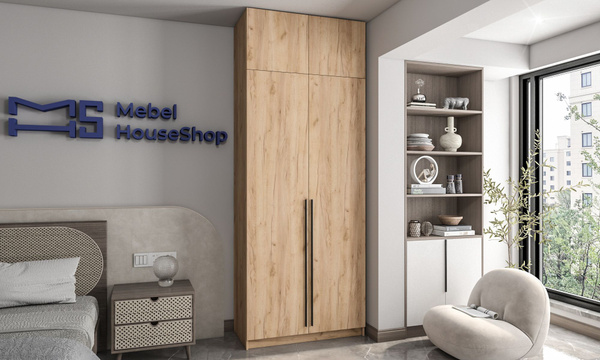 Шкаф распашной Mebel House Shop ИКЕА Пакс 35 Фардал Дуб Крафт Золотой ...