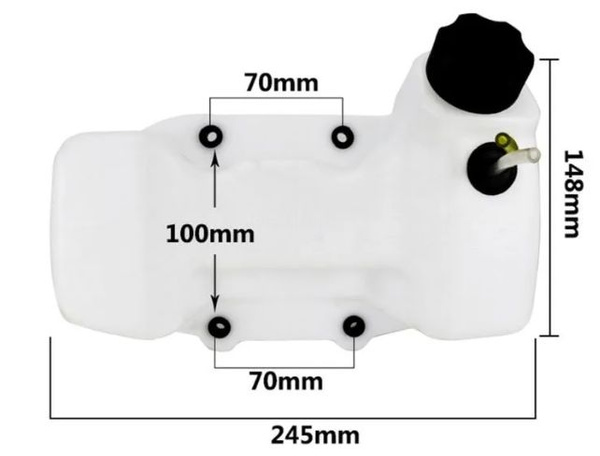 Топливный бак для CHAMPION T433, 433-2, T433S-2, T523, T523-2, T523S-2 ...