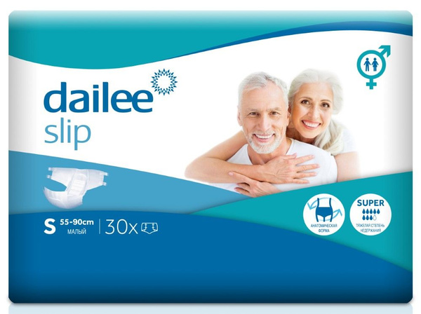 Подгузники для взрослых, DAILEE SLIP SUPER S, 30шт. - купить с ...