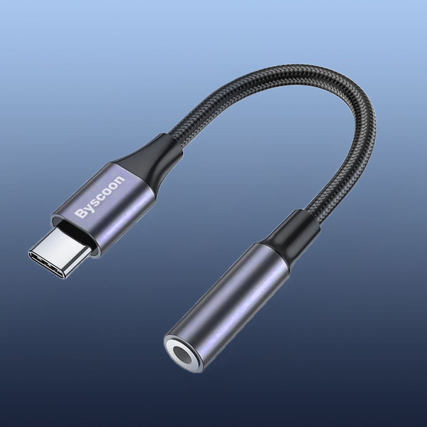 AUX адаптер Type-C Jack 3.5 / Кабель переходник для наушников в ...