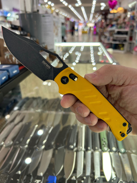 Характеристики Складной нож SRM 238X сталь D2, рукоять Yellow G10 ...