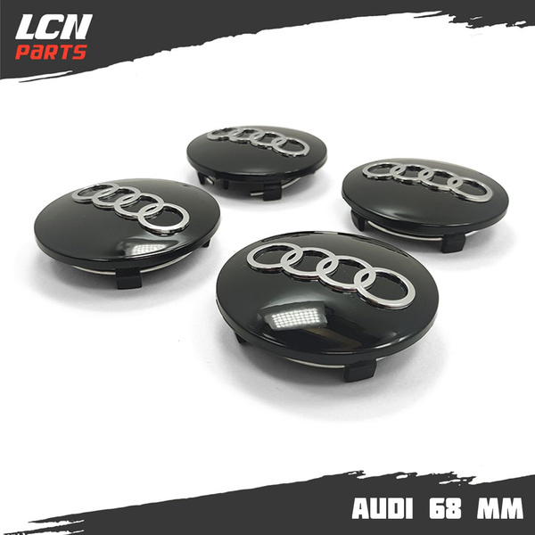 Колпачки заглушки на литые диски Ауди 68мм черный (68/57/13) 8D0601170 ...