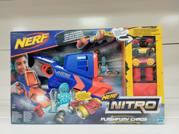Бластер Нерф Нитро Флэшфьюри - Nerf Nitro flashfury chaos, с тремя ...