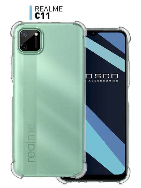 Противоударный силиконовый чехол ROSCO для Realme C11 2020 (реалми С11 ...