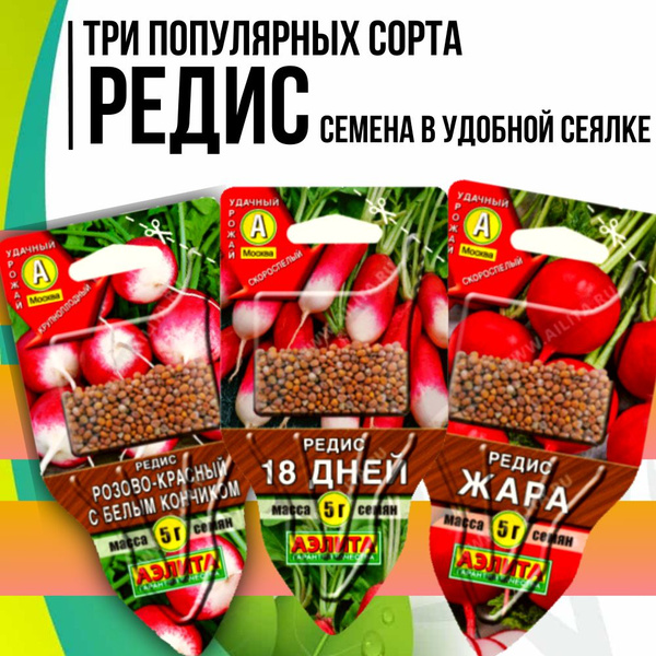 Редис Аэлита Редис 3 сорта - купить по выгодным ценам в интернет ...