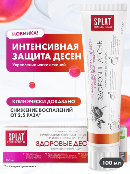 Зубная паста SPLAT Professional Healthy gums Здоровые десны 100 мл ...