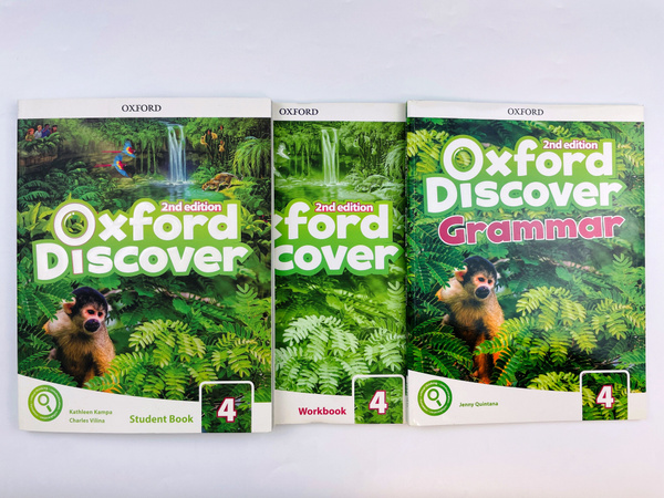 Oxford Discover 4 Student Book + Workbook with DVD + Oxford Discover Grammar 4 Students book ...