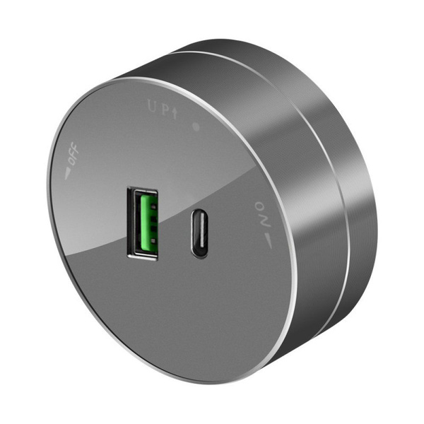 Розетка 5В/3А Systeme Electric (Schneider Electric) MultiTrack , 2хUSB (тип А+С) 18 Вт, графит ...