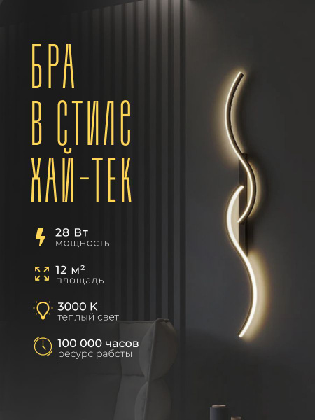 Бра GearForce a335ч, LED купить по выгодным ценам в интернет-магазине OZON (1555505695)