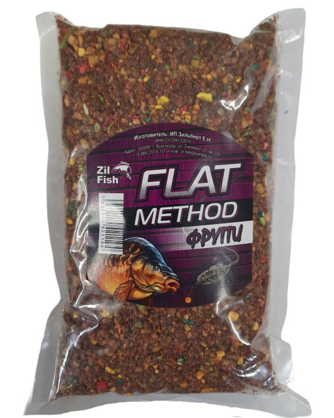 Прикормка "Zil Fish" Flat Method "Фрутти" 500г - купить с доставкой по выгодным ценам в интернет ...