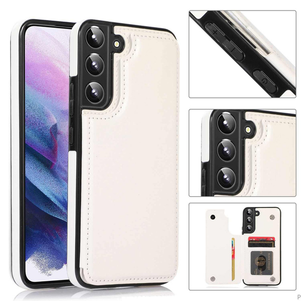 Кожаный чехол для Samsung Galaxy S22 с отделением для карты/ Чехол ...