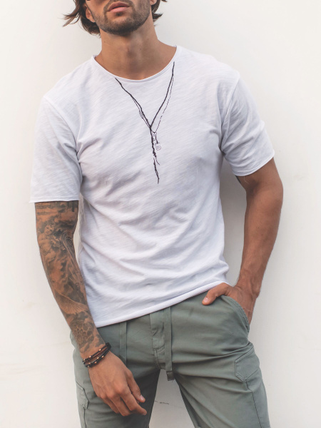 Футболка Bronks, размер 46, 48, цвет белый, хлопок 100% - купить по выгодной цене в интернет ...