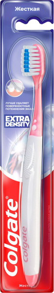 Colgate / Колгейт Зубная щетка взрослая Extra Density жесткая с щетиной ...