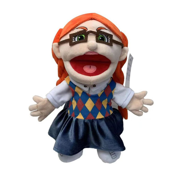 (1 штука) Кукла-чревовещатель с открытым ртом, Ручная кукла-Пенелопа ...