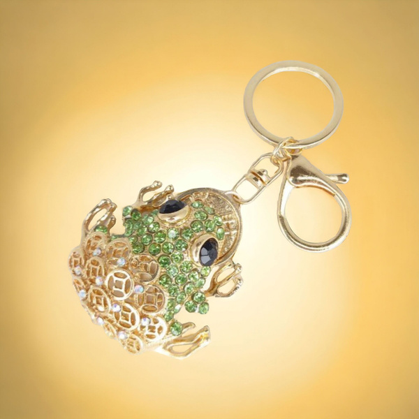 Брелок денежная лягушка Фен-шуй 10х5,5х1,5 см. - купить с доставкой по ...