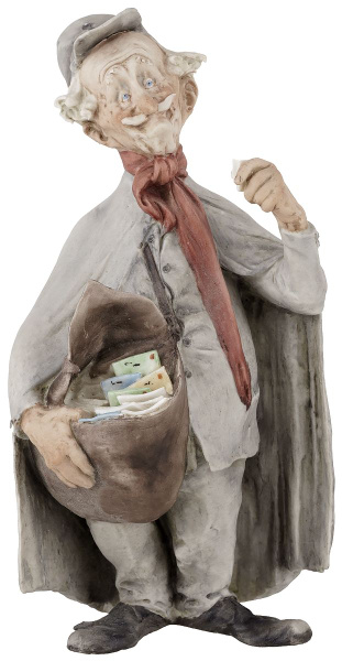 Характеристики Статуэтка фарфоровая "Почтальон", Джузеппе Каппе, Высота 19 см, Capodimonte ...