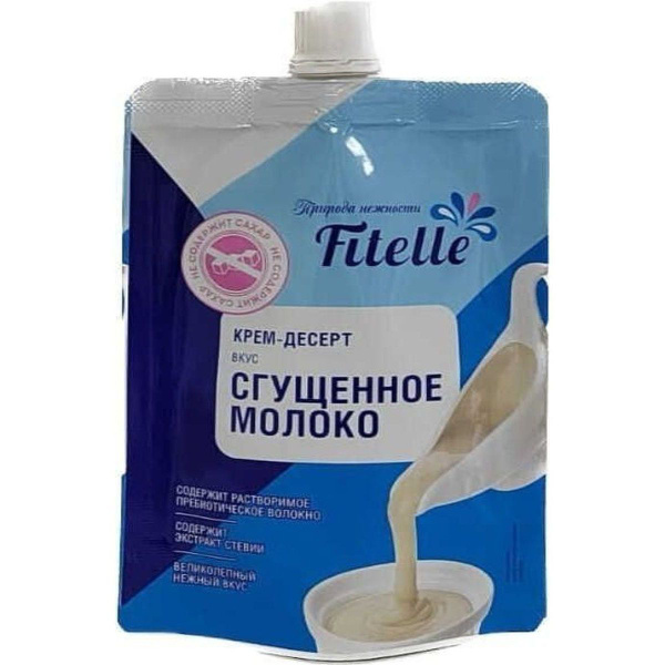 Крем-десерт FITELLE сгущенное молоко без сахара 100 гр., Фит Парад (Fit ...
