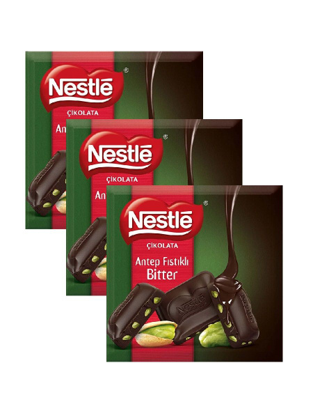 Шоколадная плитка Nestle Темный шоколад и фисташка, 60 г х 3 шт ...