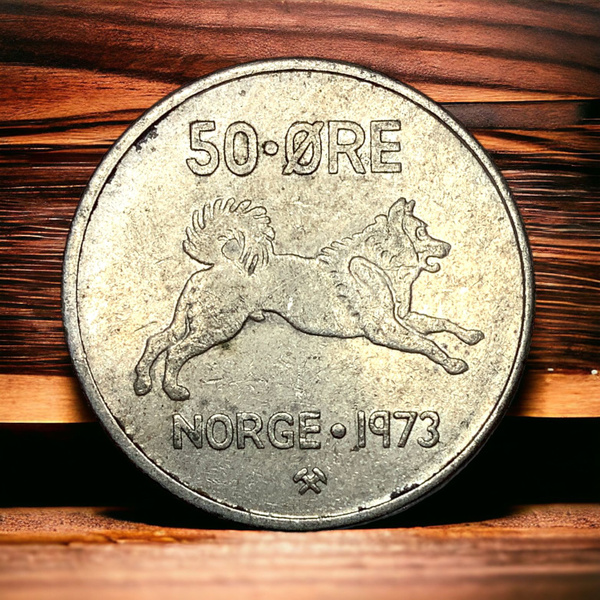 Монета Норвегия 50 эре 1973 года. Король Олаф V. Собака - купить в интернет-магазине OZON с ...