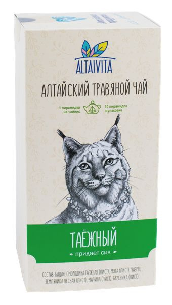 Чай травяной в пирамидках Алтайвита таёжный Алтайвита кор 10 4 г